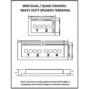 SMD 2 Channel Speaker Terminal (Stainless)