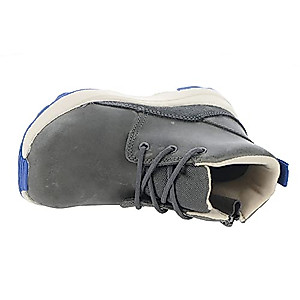 UGG K Canoe III Weather Sneaker, Charcoal/Classic Blue Leather, 6 US Unisex Big Kid