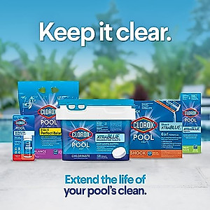 CLOROX Pool&Spa XtraBlue 3” Chlorinating Tablets, Kills Bacteria & Stops Algae, 35 LB