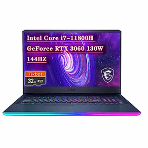 MSI GE76 Raider Gaming Laptop Intel Core i7-11800H, GeForce RTX 3060, 17.3" FHD 144HZ, 16GB RAM 512GB NVMe SSD, Wi-Fi6, Windows 10