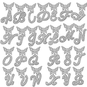 JNCTCOE Cuban Link Chain for Women Cursive Silver Initial 14MM Diamond Prong Cuban Chain Hip Hop Iced Out Chain Necklace Butterfly Initial Letter Name Necklaces for Women (K, Silver)