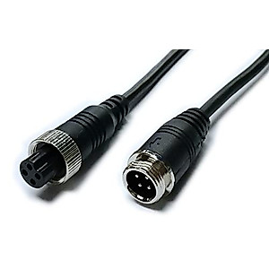 50ft 4-Pin Car Aviation Video Extension Cable for Truck Trailer Camper Bus Motorhome Vehicle Rearview Backup Monitor System CCTV System Camera Waterproof Shockproof 15M