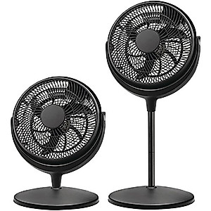 Brentwood Kool Zone High Velocity Air Circulator Fan, 2in1 3-Speed 12-inch, Black