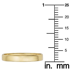 Kooljewelry 14k Yellow Gold 3 mm High Polish Wedding Band Ring (size 6)
