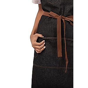 Chef Works Unisex Memphis Bib Apron, Black, One Size