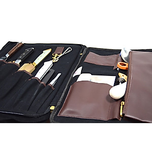 Chef Pack Knife Carrier Backpack With Shoulder Straps – Professional Canvas Travel Case With Organizer Slots For Knives Pens Pencils & Spoon