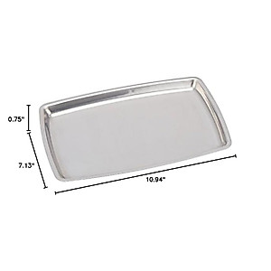 Winco SIZ-11B Stainless Steel Rectangular Sizzling Platter, 11-Inch