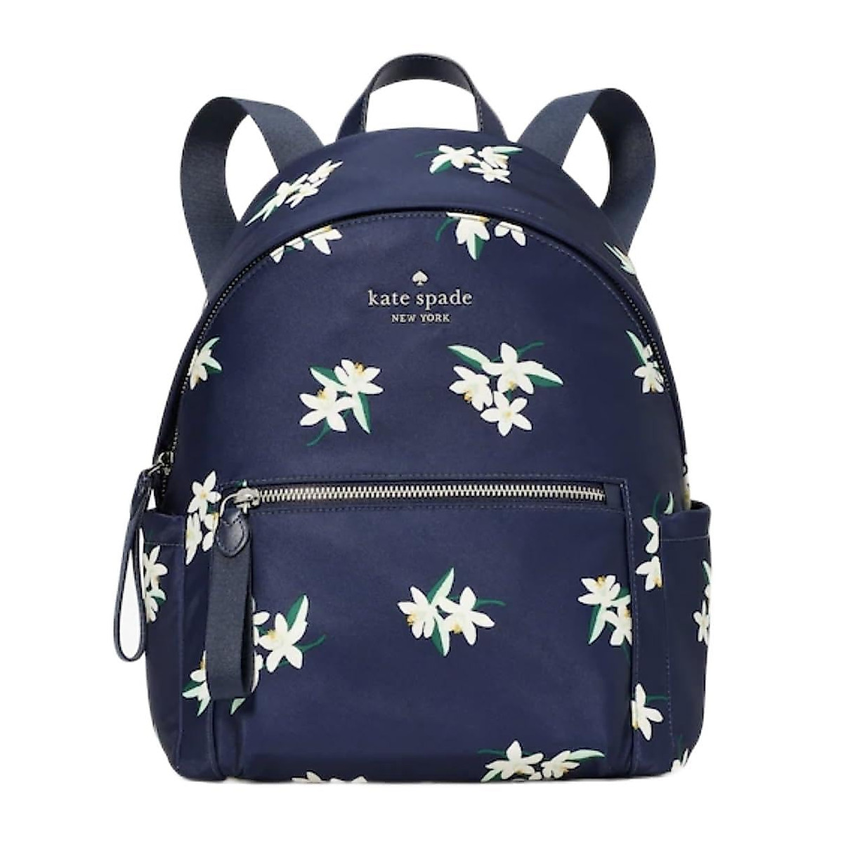 Kate Spade New York Chelsea Orange Blossom Medium Backpack (Parisian Navy Multi)
