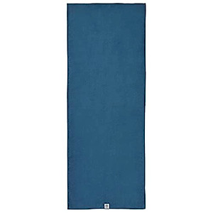 Gaiam Stay Put Yoga Towel Mat (Fits Over Standard Size - 68"L x 24"W), Lake