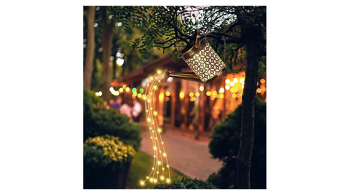 Solar Watering Can Lights: Cascading Decor for Garden & Patio