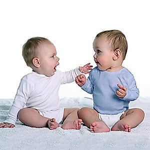 Brix Baby Toddler Boys' Long Sleeve - 4-Pack Cotton Tagless Tee Shirts. 12m