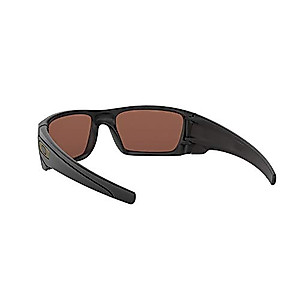 Oakley Men's OO9096 Fuel Cell Rectangular Sunglasses, Matte Black/Prizm Deep Water Polarized, 60 mm