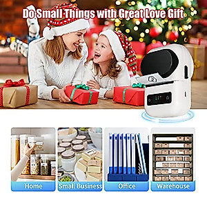 MORTENTR Label Makers, Portable Bluetooth Thermal Label Printer for Barcode Name Address Clothing Jewelry Retail Small Business Home Office, Compatible with Android & iOS, with 1.96x1.18 inch Label