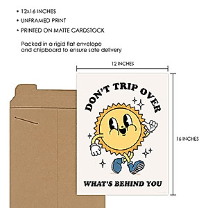 Retro Poster Wall Art, Aesthetic Posters, Trendy Room Decor for Bedroom Aesthetic, Cute Room Decor, Vintage Art Nostalgia poster for room aesthetic (12x16 inches)