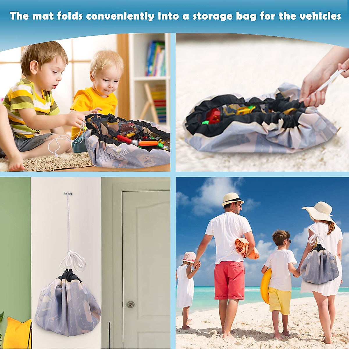 Finebely Magnetic Toys for Kids Magnetic Toy Cars Set with Play Mat|Storage Bag for Magnet Airplane Vehicles Cars Construction Car Assembly DIY Toddler Magnetic Toys for Kids 6-8 and Up 47 PCS