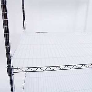 6 Tiers Free Standing Corner Shelf with Wheels, Metal Storage Wire Shelving Unit Corner Storage Rack Display for Restaurant，Living Room, Bathroom, Pantry，Kitchen 26.77" x 26.77" x 70.87" (Silver)