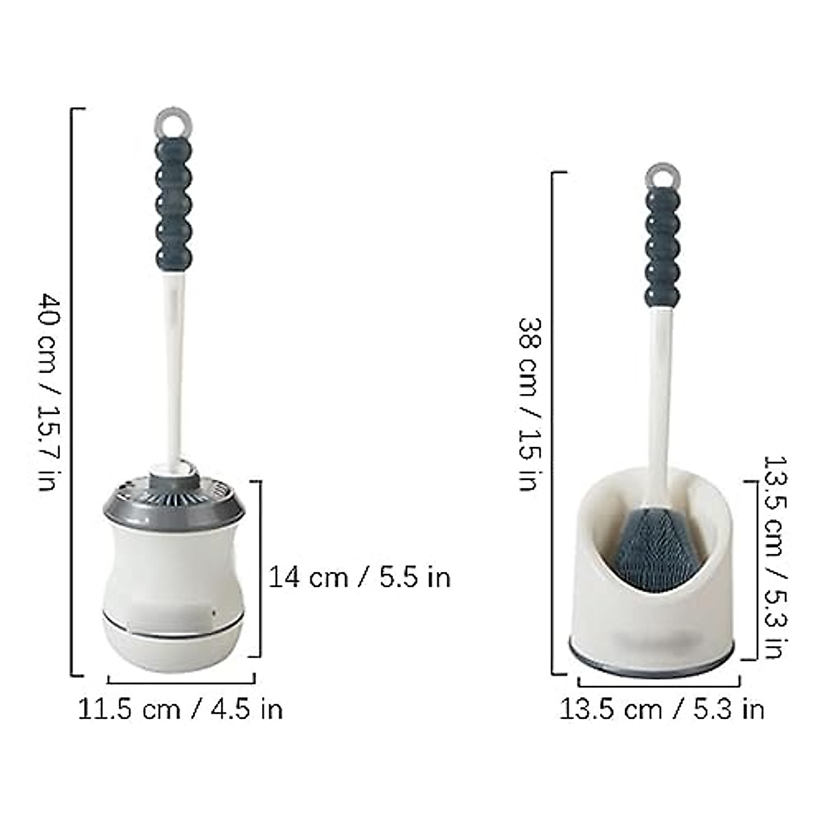 Creative Toilet Bowl Brush Flat Brush Head Toilet Brush Floor Stand Reversible Bristle Toilet Cleaner Brush with Stand