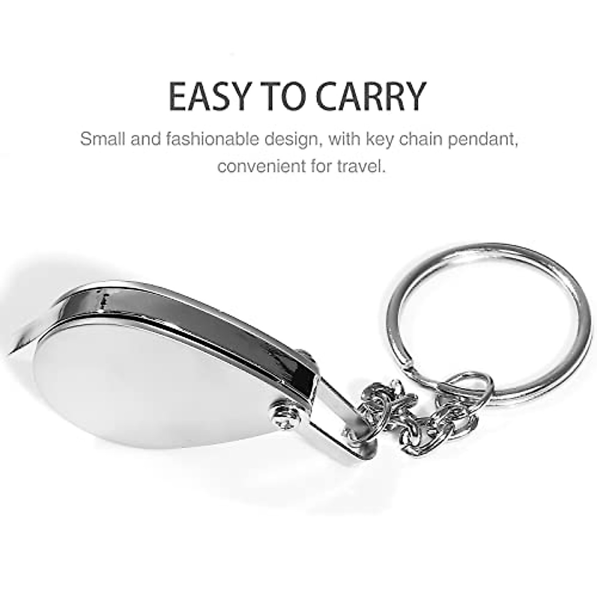 15X Mini Keychain Pocket Magnifier, Jewelers Magnifying Glass, Portable Foldable Magnifying Glass for Close Work, Gardening, Kids, Stamp, Rock Collectings
