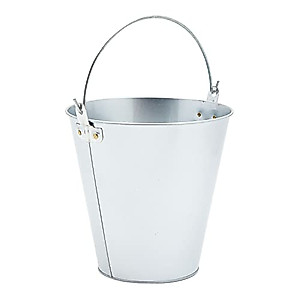 Juvale 6-Pack Large Galvanized Ice Buckets for Parties, 7-Inch Tall Metal Ice Pails with Handles for Champagne, Beer, Wine, Sports Drinks, Water, Table Centerpieces (100 oz Capacity)