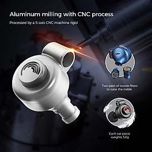 LETSHUOER D13 Custom 13mm Dynamic Driver in-Ear Monitor, DLC Diaphragm HiFi in-Ear Earphone IEMs with Dual Cavity Design (Black, 3.5mm)