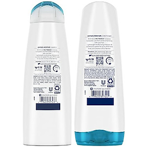 Dove Shampoo and Conditioner Set - Oxygen Moisture Hydrating Shampoo and Conditioner Sulfate-Free, Volumizing Hair Products for Fine Hair, 12 Oz (2 Piece Set)
