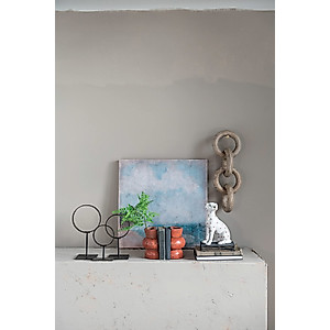 Creative Co-Op Mango Wood Carved Chain, 4 Rings Décor, Natural