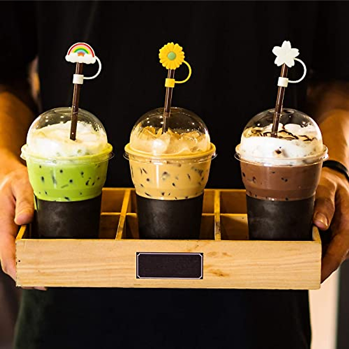 27 Pieces Straw Tips Cover Reusable Drinking Straw Lids, Silicone Straw Plug Drinking Dust Cap, Colorful Drinking Straw Caps for 6-8 mm Straws Anti-dust Straw Tips Plugs (Straw Not Included)