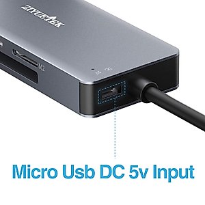 ZIYUETEK USB C SD Card Reader,5- in-1 Aluminum Thunderbolt 3 Memory Card Reader for CF, SD/SDHC,TF/Micro SD/MS/M2,CompactFlash Card for iPhone 15/16/Pro Max Android Windows MacBook