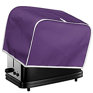 Coldinair Purple Toaster Cover 2 Slice Wide Slot Decorative,Small Kitchen Appliance Bread Maker Dust and Fingerprint Protection