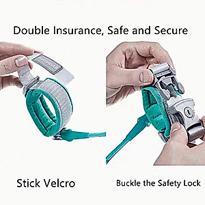 HUGVIDAS Anti Lost Wrist Link, 2 Pack Toddler Leash Kid Leashes Babies Safety Harness,Toddlers Safety Strap for Travel