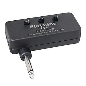 BESSTUUP Mini Headphone Guitar Amp, Plug-in Battery Operate Portable Pocket Guitar Headphone Amplifier Carry-on Bedroom Effects