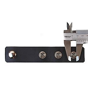 2 Pcs Snap Extender Leather Choker Collar Bracelet Necklace Extension 2" to 4" Inch (SNAP SM-7MM)