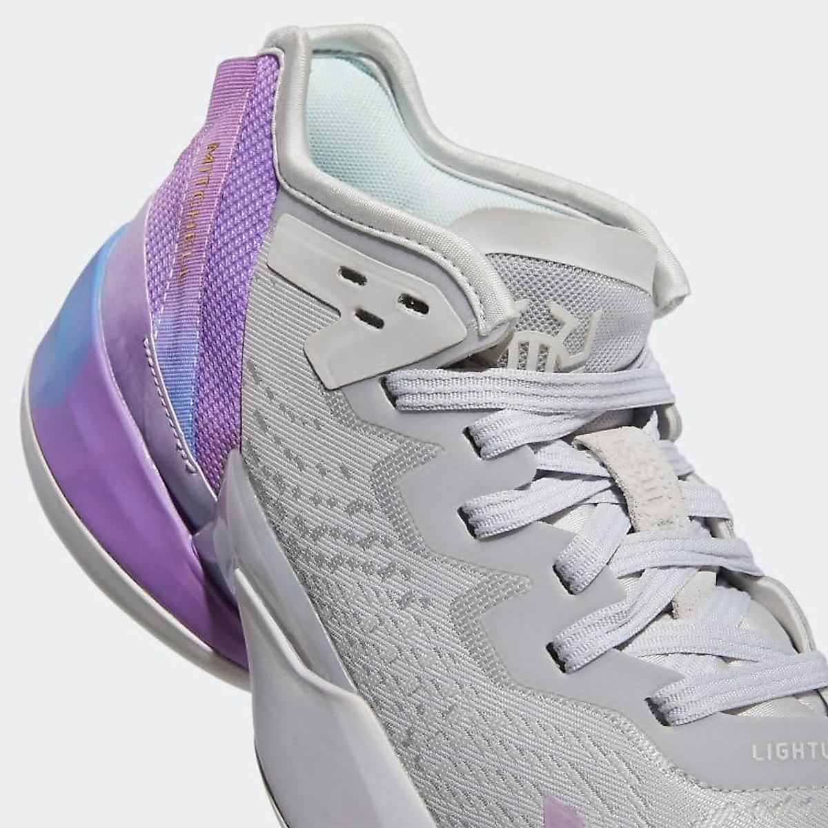adidas Unisex D.O.N. Issue 4 Basketball Shoe, Dash Grey/Bliss Lilac/Grey, 11 US Men