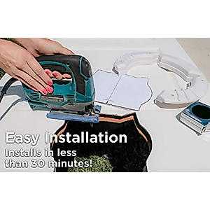 Cat Door for Interior Doors with Grooming Brush - Large Pet Cat Pass for Adult Cats up to 20 Lbs - Easy to Install Pet Door w/ Brush Plus Detailed Instructions, Screws & Screw Caps