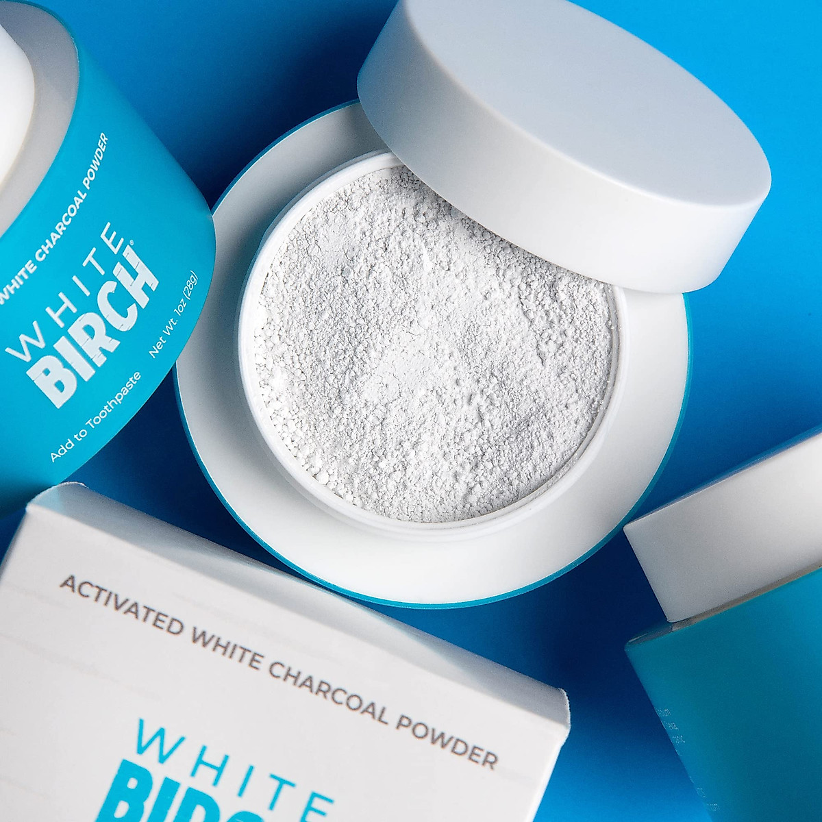 White Birch Activated White Charcoal Powder - Professional Teeth Whitening Charcoal - Natural & Fluoride Free Oral Care (White Charcoal Powder)