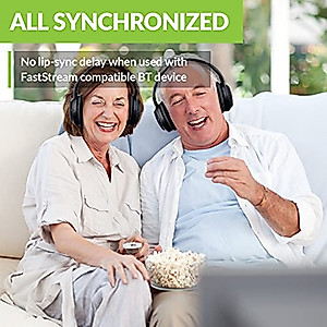 Avantree Aria 90C, a Second Pair of Bluetooth Headphones Opera Wireless TV Watching Set Dual Link, Comfortable 35 Hrs, Extra Loud (No Charging Dock Included, Single Headphone Only)