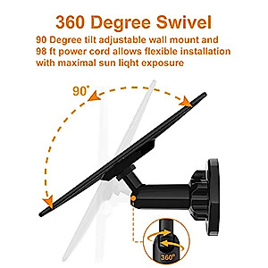 Solar Motion Outdoor Lights,Led Lights Dusk to Dawn,Solar Panels with Focusing Optical Lens Sensor Solar Security Lights, IP65 Waterproof 360 Degree Wall Lights for Garden,Patio,Deck,Indoor Lighting