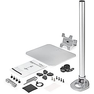 StarTech.com Single Monitor Stand - Adjustable - Supports Monitors 12'' to 34" (30.9lb/14kg) - Premium - Single Screen VESA Monitor Mount Stand - Silver , TAA (ARMPIVSTND)