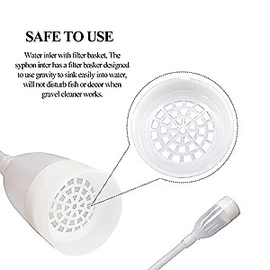 WishLotus Aquarium/Fish Tank Siphon, Aquarium Siphon Gravel Filter, Manual Water Changer Aquarium Siphon Pump is Suitable for Fish Tank (Blue)