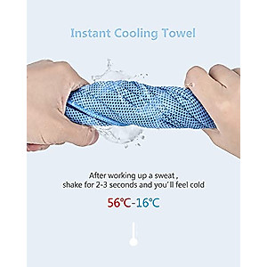4 Packs Cooling Towel (40"x 12"), Ice Towel, Microfiber Towel, Soft Breathable Chilly Towel Stay Cool for Yoga, Sport, Gym, Workout, Camping, Fitness, Running, Workout & More Activities
