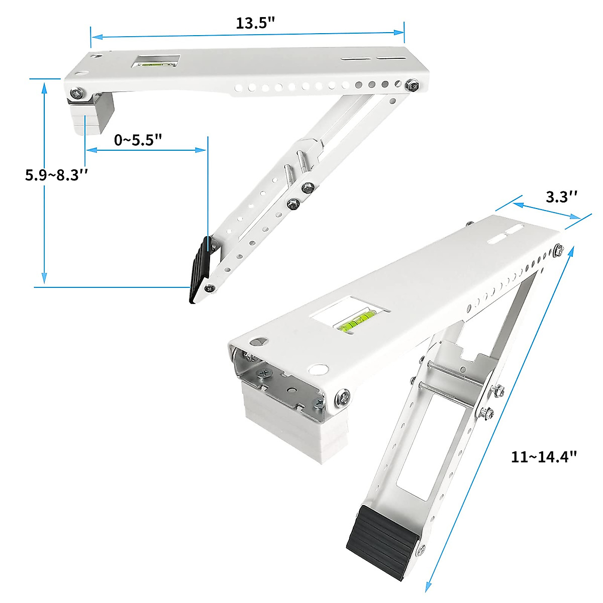 Kunzye Window Air Conditioner Support Bracket Light Duty, Up to 85 lbs, Fits for 5,000-12,000 btu