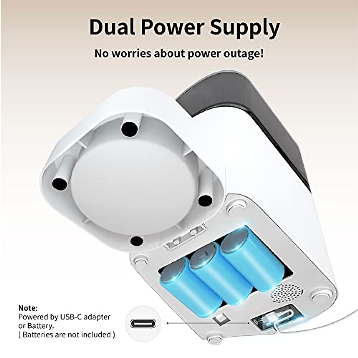 Vinticc Automatic Timed, Pet Dry Food Dispenser for Cat and Dog, WiFi Cat Feeder with APP Control, 20 Portions, 1-6 Meals Per Day, Up to 10s Meal Call