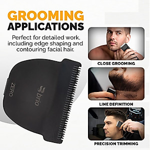 Brio Zero Blade Compatible Beardscape V2 & V1 Trimmers, Cuts Extremely Close at 0.2mm, Stainless Steel Blade Perfect for Super Close Cuts, Creating Tight Lines and Cleaning up Mustaches (Black)