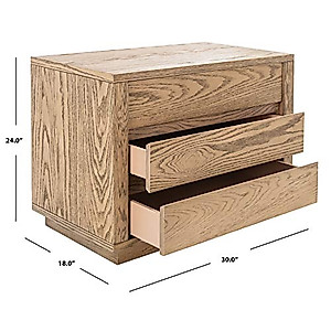 Safavieh Couture Home Collection Holt Brown 3-Drawer Nightstand