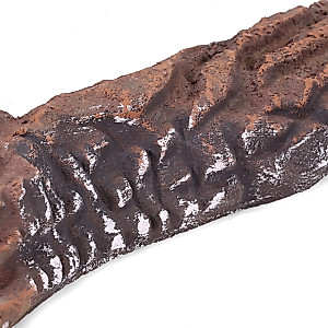 Barton 10-Piece Fireplace Logs Ceramic Logs Wood Fire Place Log Gas Heat Resistant Realistic Logs Stackable Logs Indoor or Outdoor Set (10pcs)