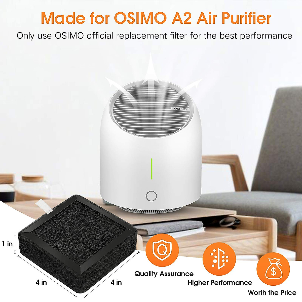 OSIMO A2 Air Purifier Replacement Filter