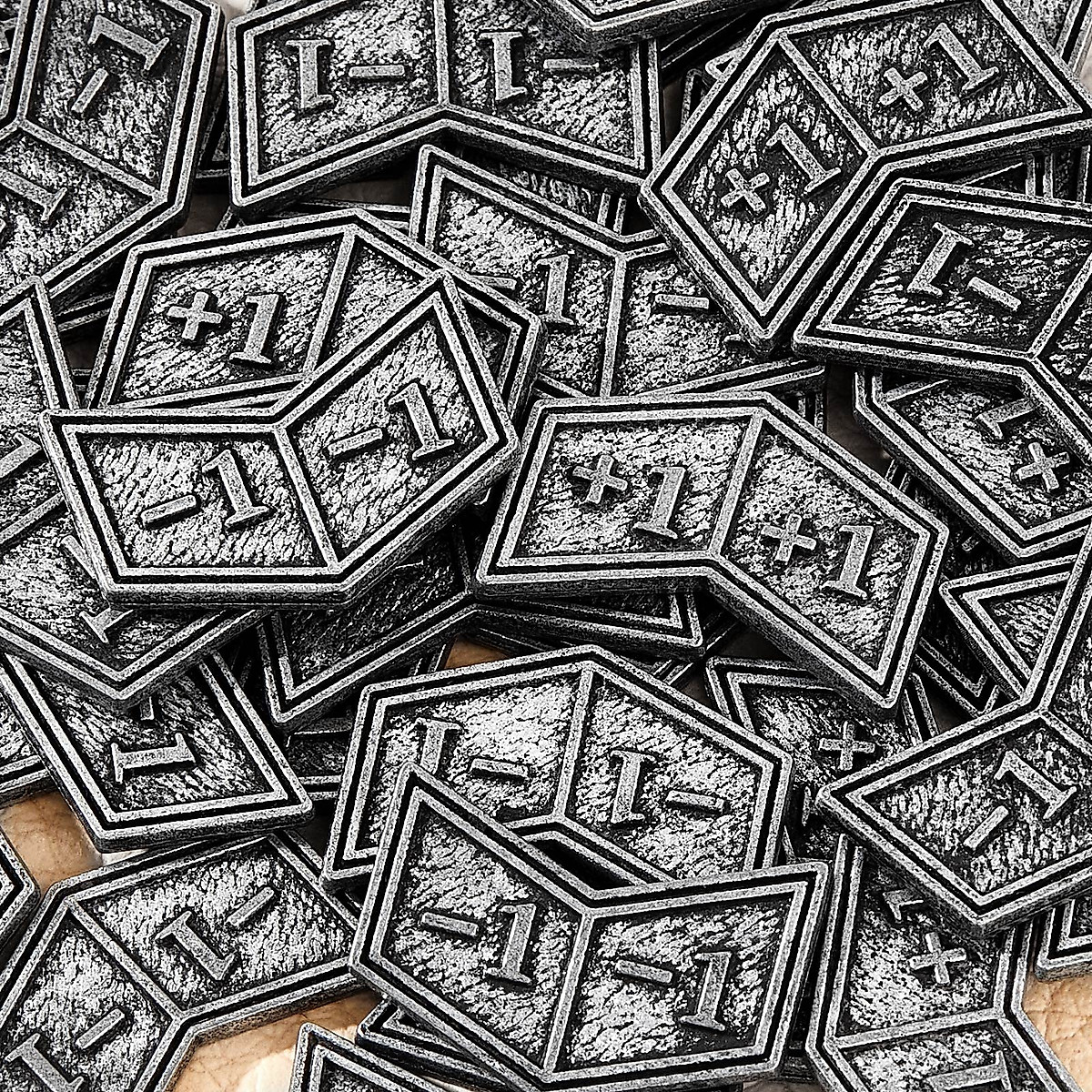 Sumind 40 Pieces Metal MTG Counters Magic Gathering Counters Magic Counter Tokens Bulk Antique Silver MTG Buff Counters for CCG MTG Magic The Gathering