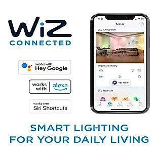 Philips Color and Tunable White BR30 LED 65-Watt Equivalent Dimmable Smart Wi-Fi Wiz Connected Wireless LED Light Bulb, Compatible with Alexa, Google Assistant, Siri, 2-Pack Recessed Can Light Bulbs