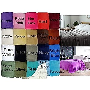 Empire Home Essentials - Super Soft Warm Blanket (Black, Full Size)