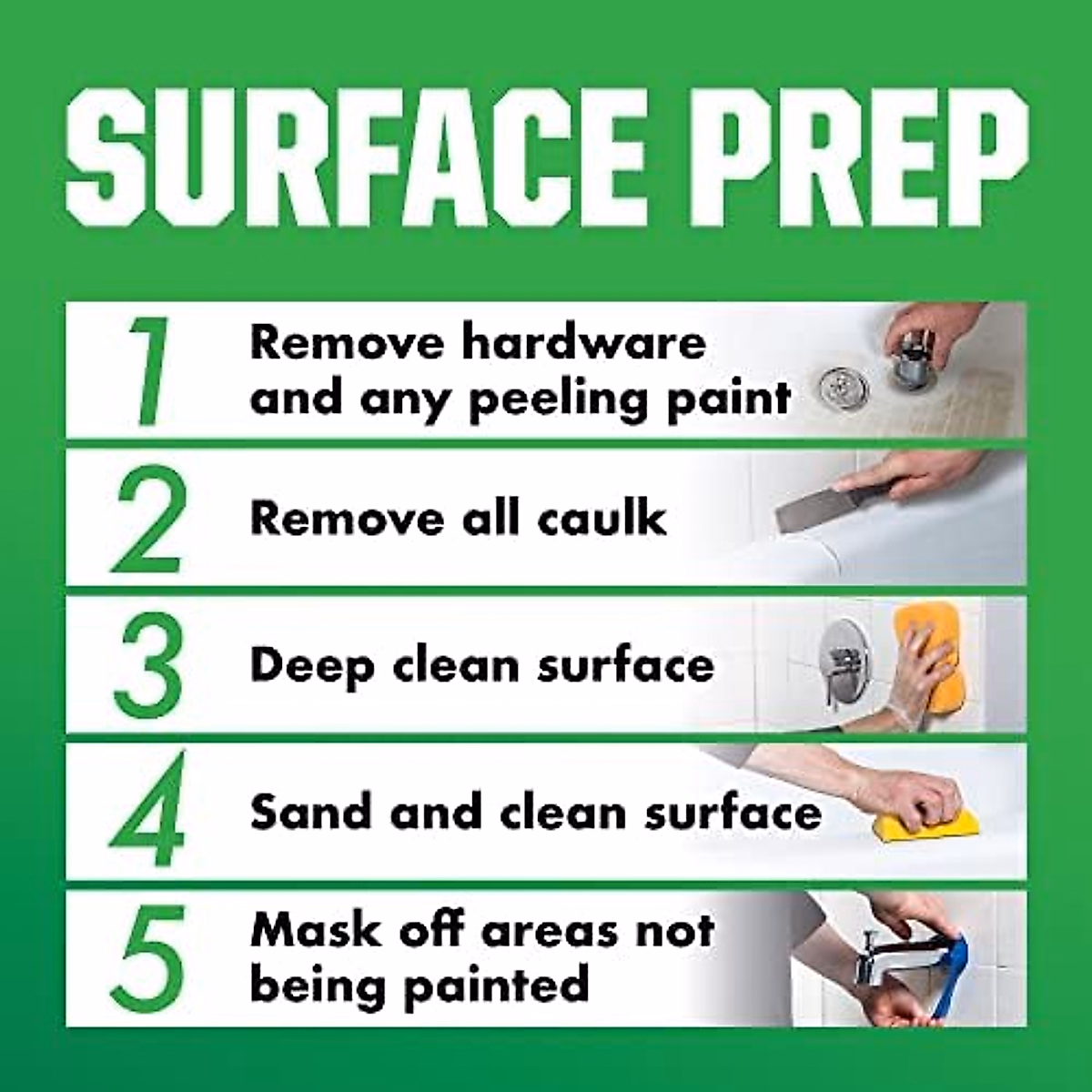 Rust-Oleum 384165 Tub And Tile Refinishing 2-Part Kit, Gloss White,White